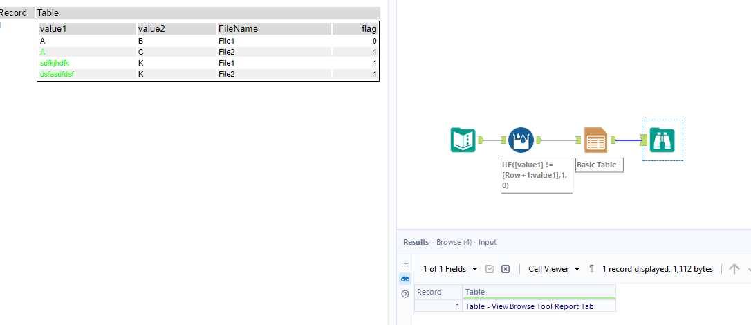 Highlight differences in the Output (data stocked ... - Alteryx Community