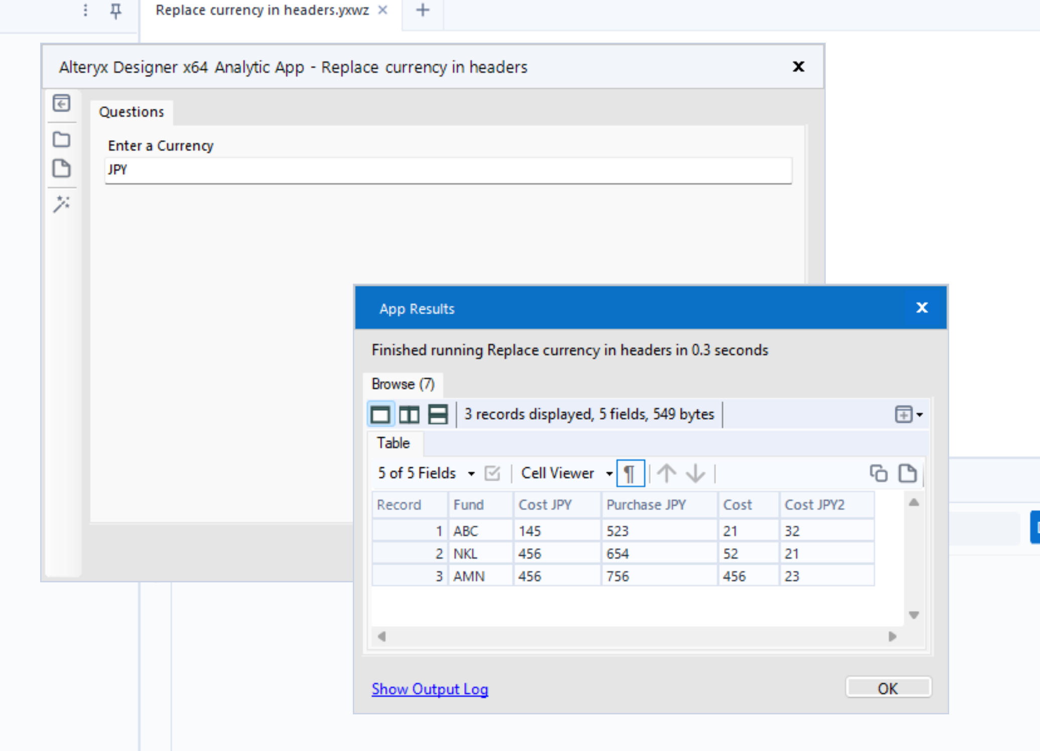 Dynamically rename the header by user input - Alteryx Community