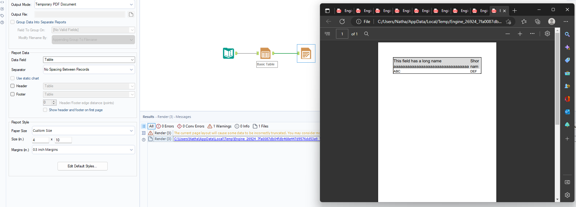 Solved Missing Header Details With Render Tool And Column Alteryx