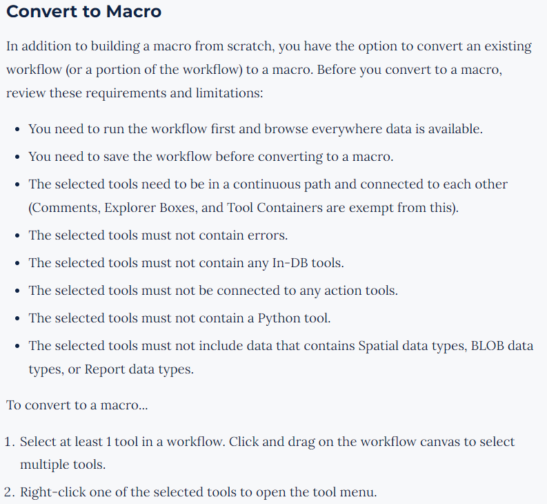 Creating A Macro Alteryx Community 