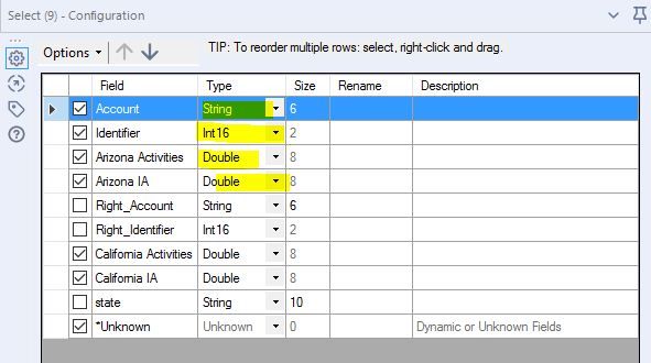 Solved: How to change data types after loading Excel data - Alteryx Community
