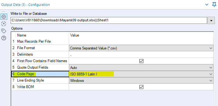 Solved: Special Characters getting replaced in Output tool - Alteryx Community