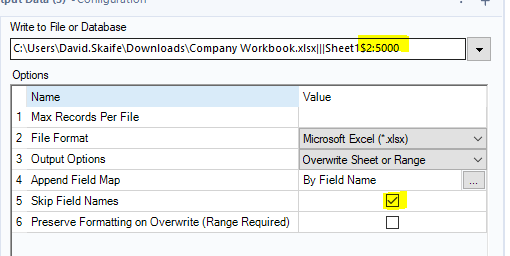 Solved Importing And Replacing Specific Sheet In An Excel Alteryx Community