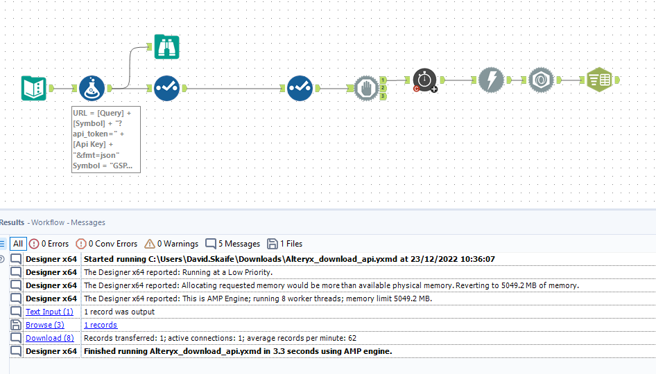 Solved: Unable to download full data from the API request - Alteryx Community