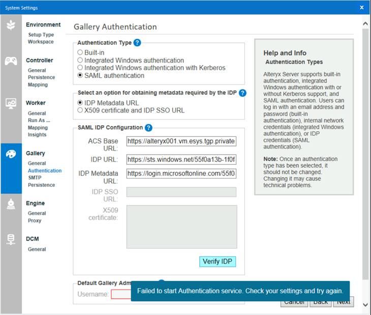 Solved: Issue with SAML Configurations - Alteryx Community