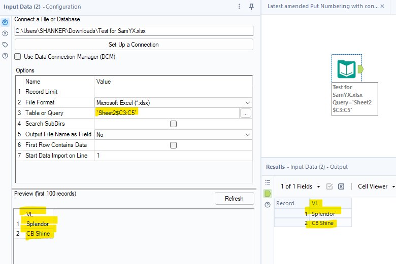 Input Tool not Showing Data - Alteryx Community