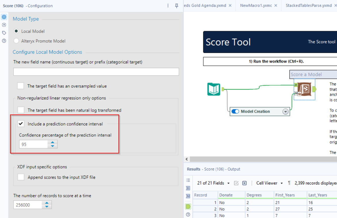 Confidence Intervals With Linear Regression Alteryx Community 