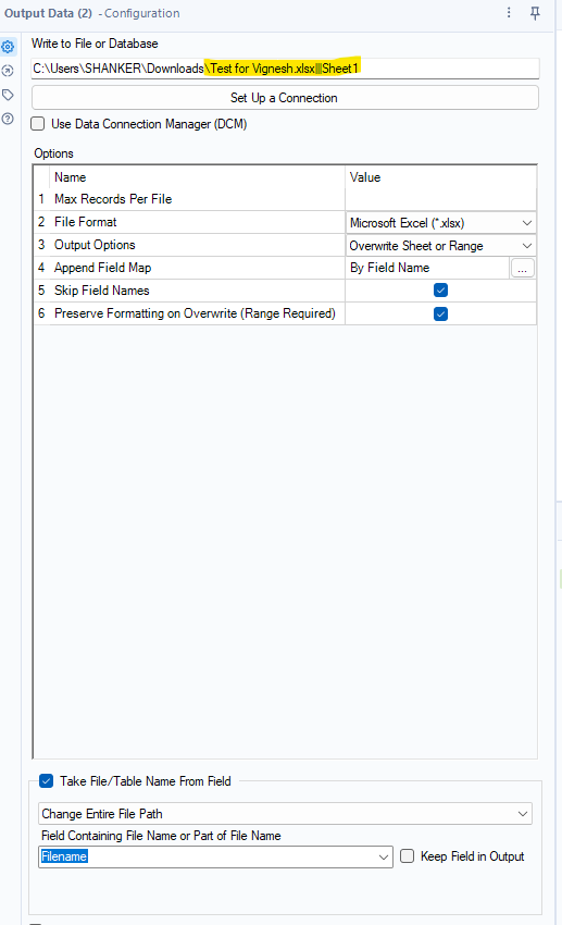 "You must specify a sheet name" even though the sh... - Alteryx Community