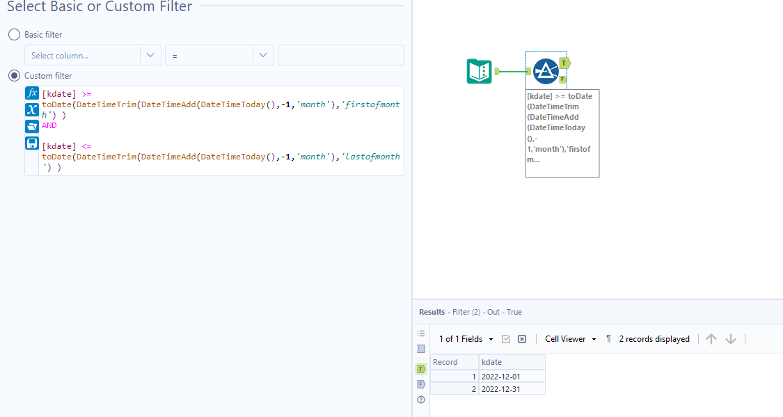 Solved: pulling previous month data - Alteryx Community