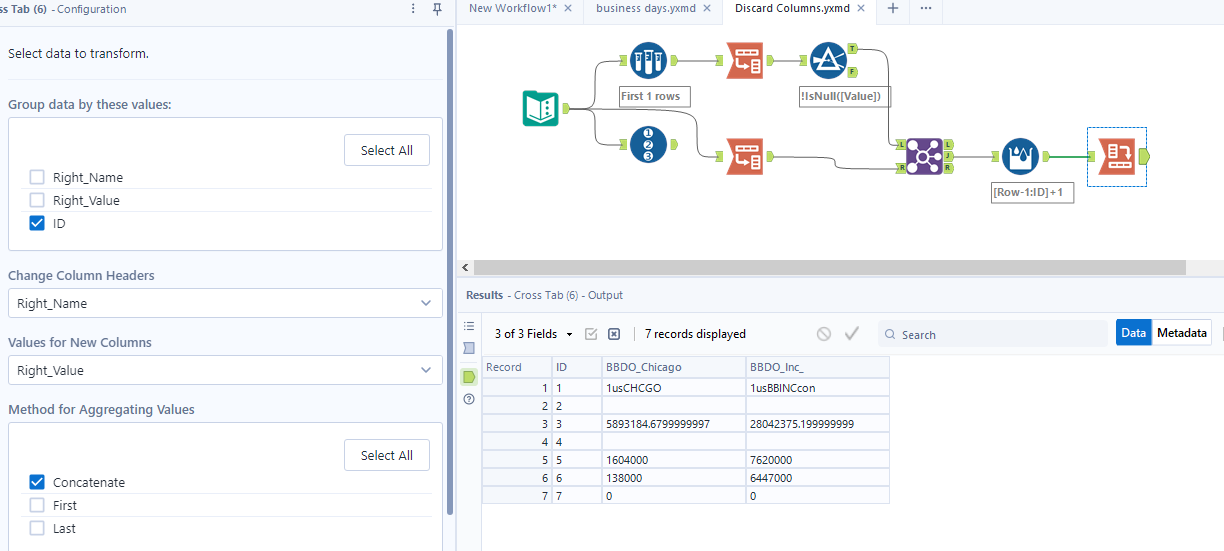 Solved: Discard All columns when the 1st row is Blank or N... - Alteryx ...