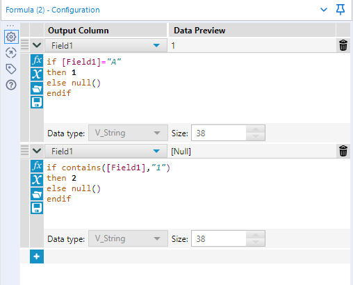 Multiple formulas in 1 formula tool only giving ou... - Alteryx Community