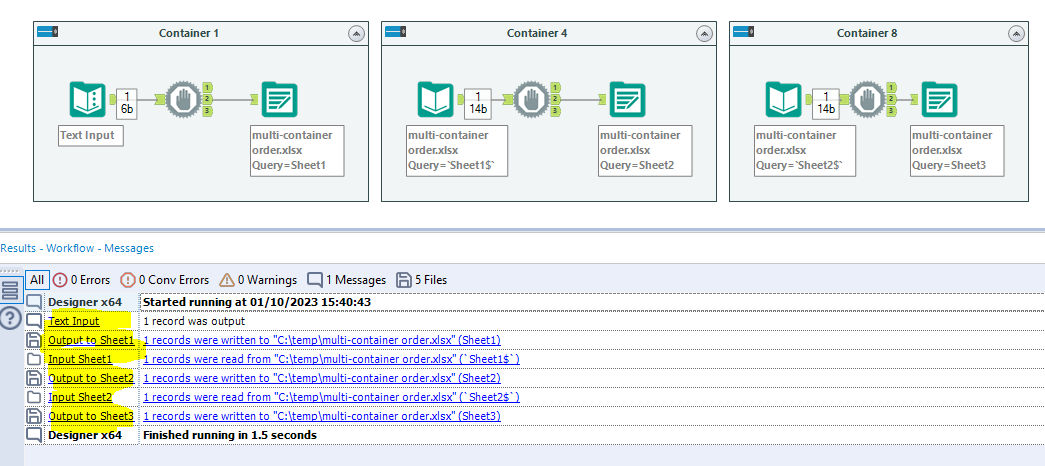 Running workflows in Containers one after another - Alteryx Community