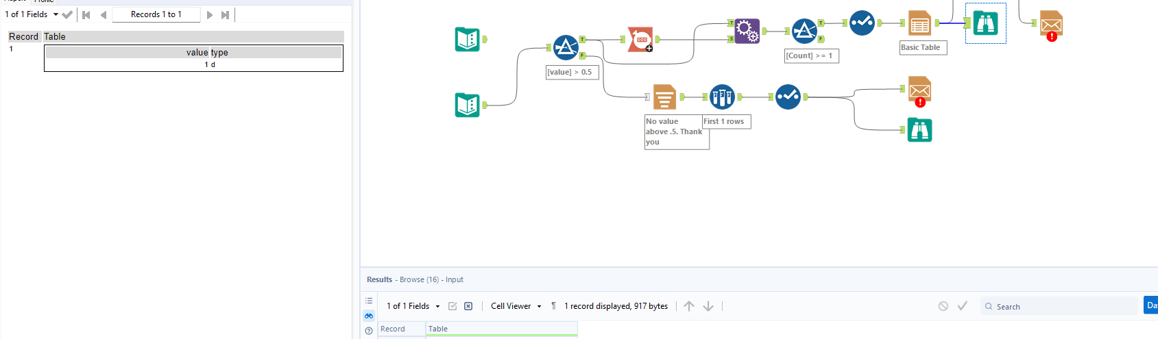 Sending different email based on cell value - Alteryx Community