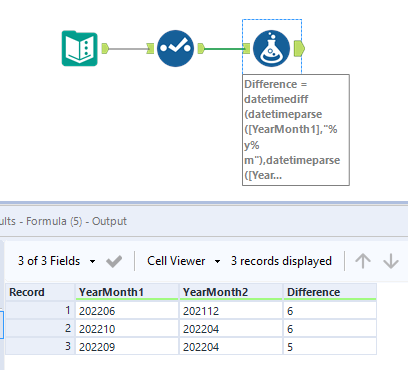 Solved: Difference of Year and month data - Alteryx Community