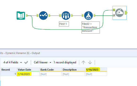Solved: Rename Column Header to date from another column - Alteryx Community