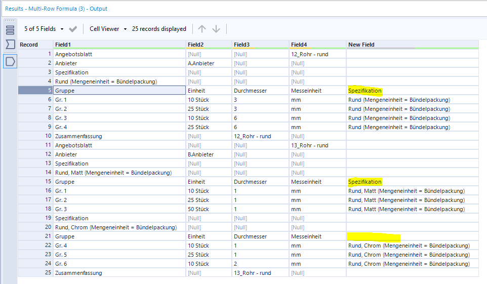 Solved: repeat specific cell after the detail data - Alteryx Community