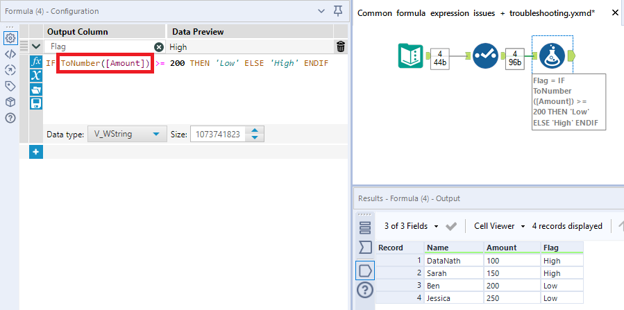 Troubleshooting Common Formula Expression Errors - Alteryx Community