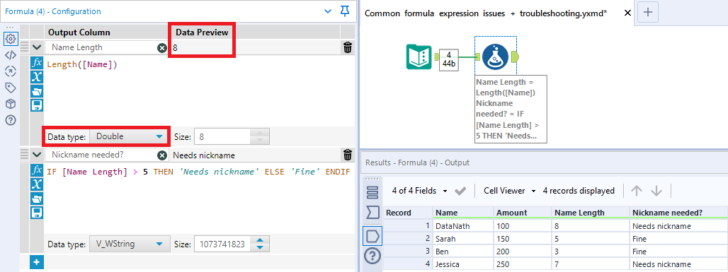 Troubleshooting Common Formula Expression Errors Alteryx Community 