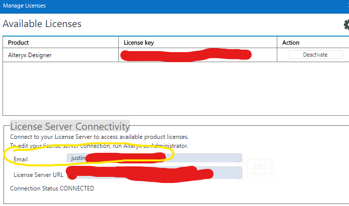 License Server Email as Input - Alteryx Community