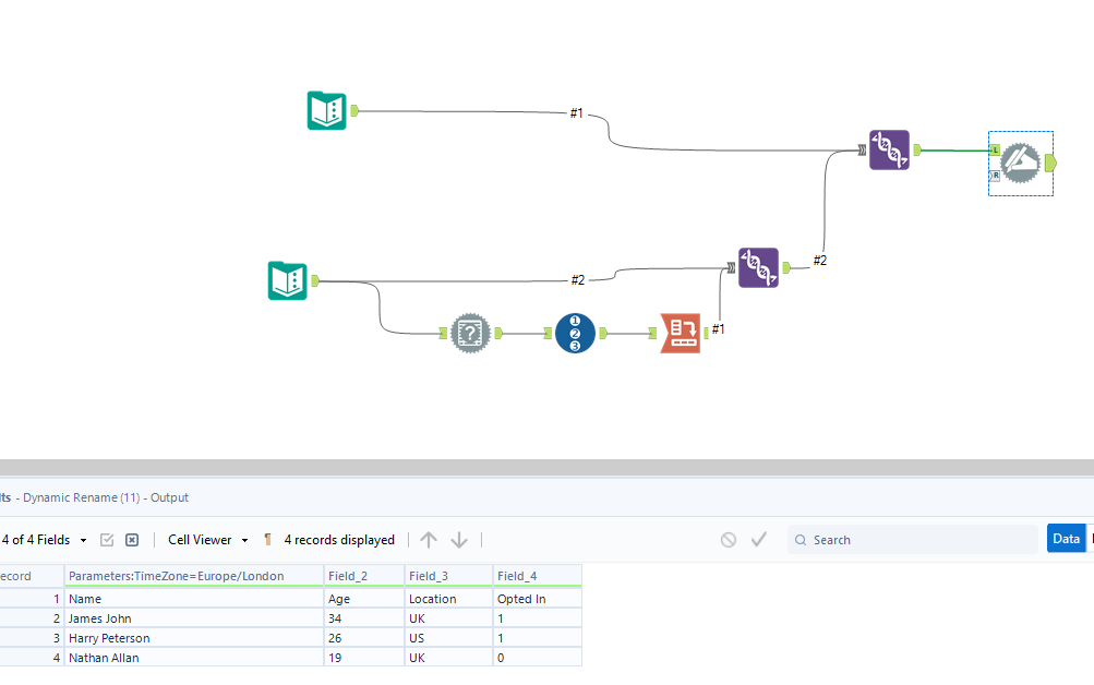 Solved Inserting A Single Rowcolumn At The Top Of A Tabl Alteryx Community 