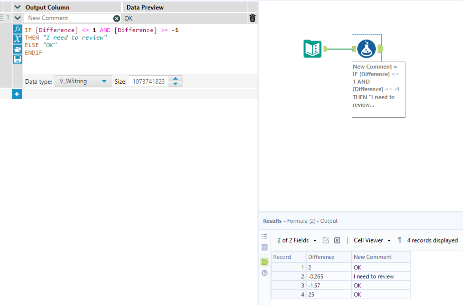 Solved: Formula help for +-1 - Alteryx Community