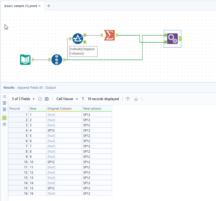 Solved Firs Not Null Cell Alteryx Community 
