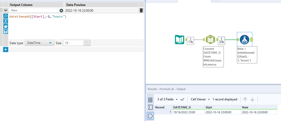 Solved: Subtracting hours from a date time and converting ... - Alteryx Community