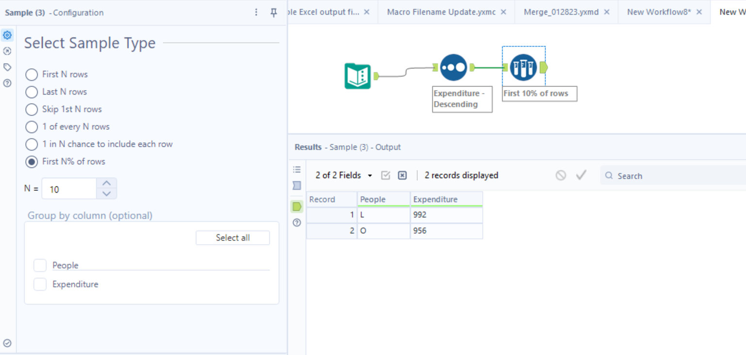 Solved: TOP 10% RECORDS BASED - Alteryx Community
