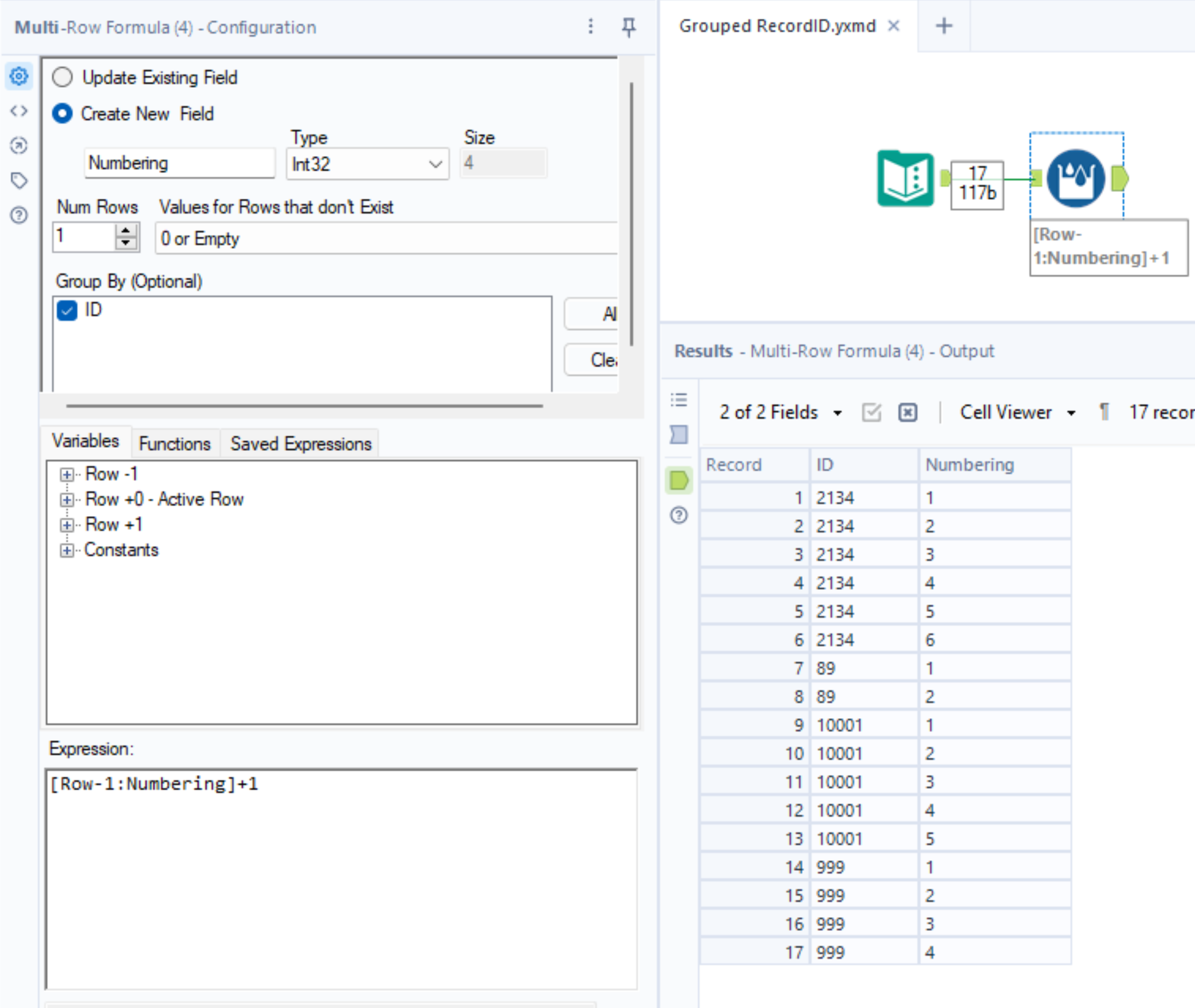 Numbering a list based on certain criteria - Alteryx Community
