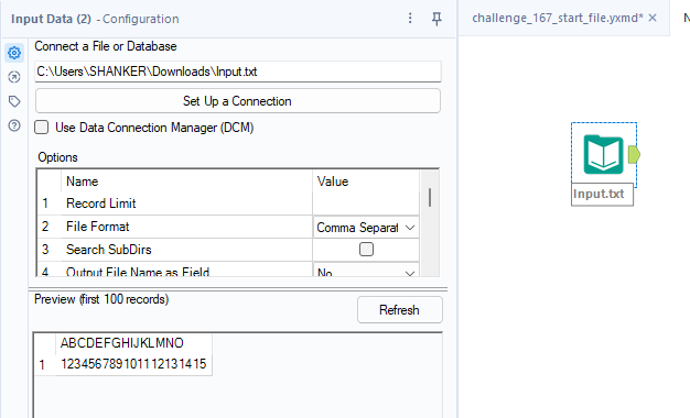 Solved How To Read The Attached Text File As Input In Alt Alteryx 6156