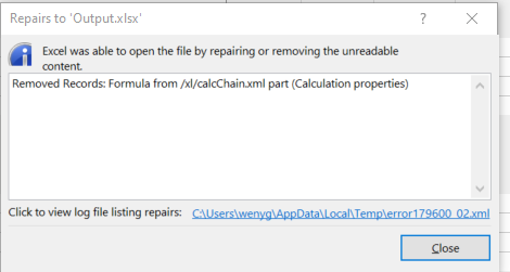 Error code while opening output - Alteryx Community