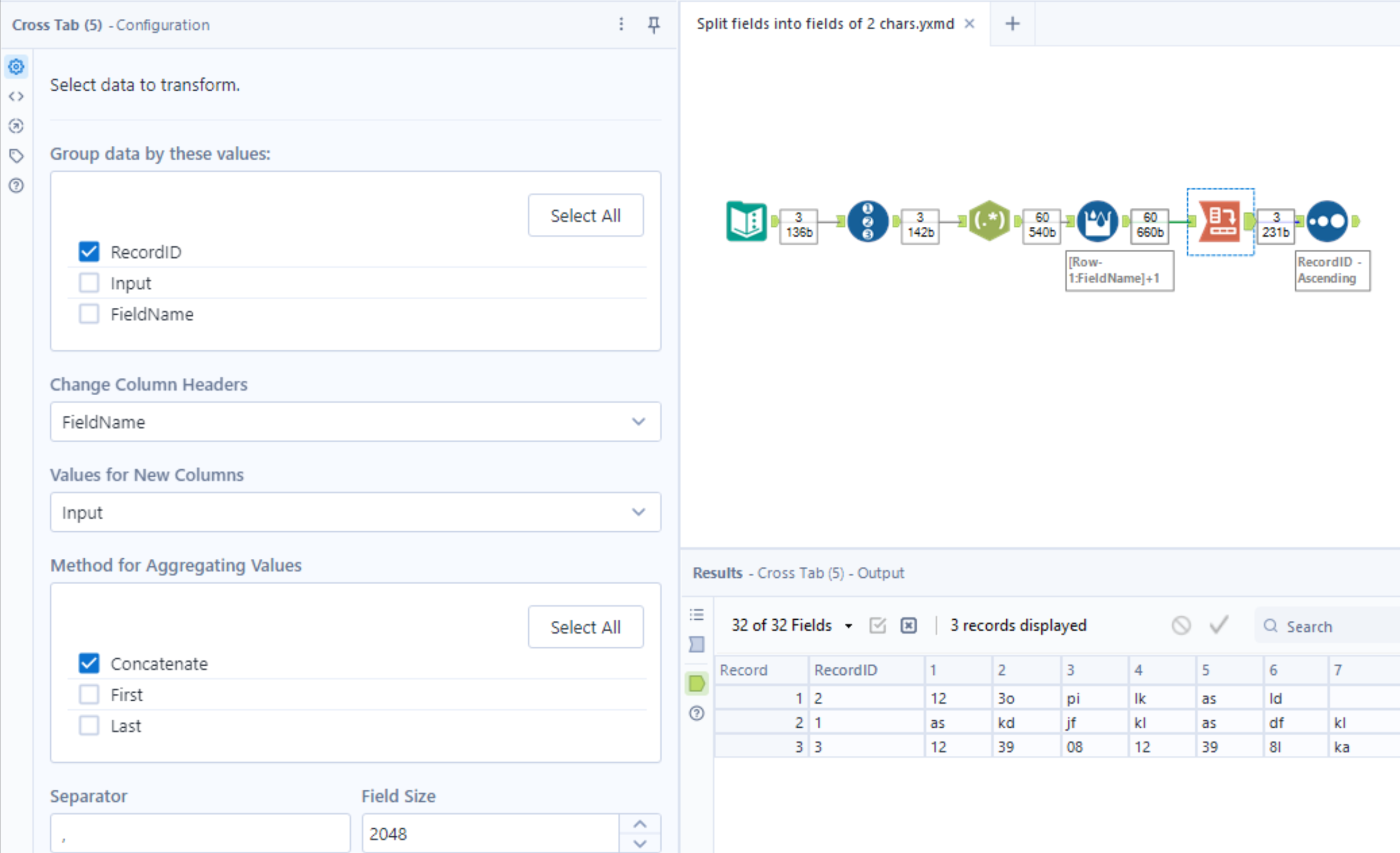 Split A String With An Uncertain Length Into 2 Cha Alteryx Community
