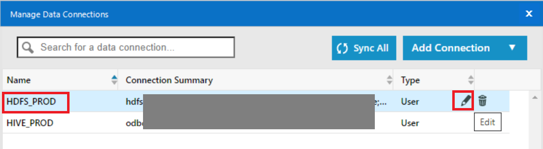 Add HDFS Connection to Alias Manager - Alteryx Community