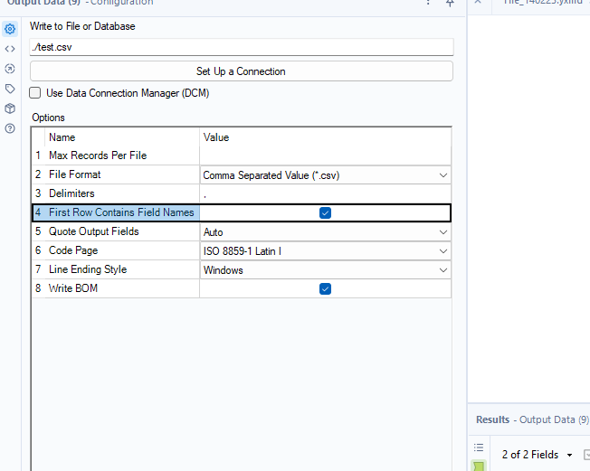 Solved Output File Not Showing Csv Headers Alteryx Community
