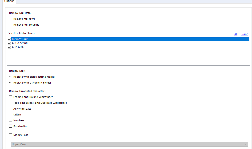 Solved: Analytical App - Choose fields to cleanse and repl... - Alteryx Community