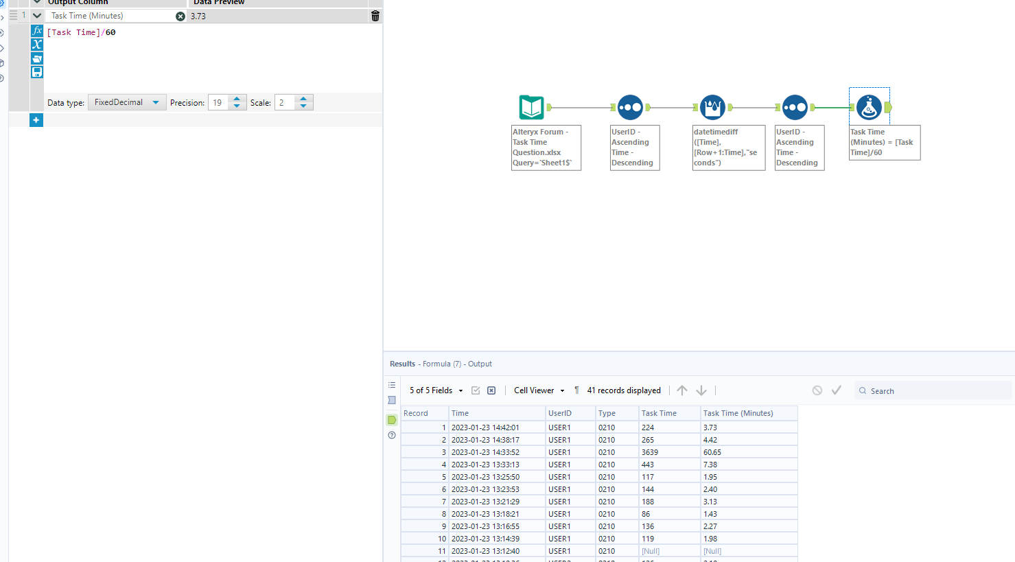 Solved: Calculating Task Time - Alteryx Community