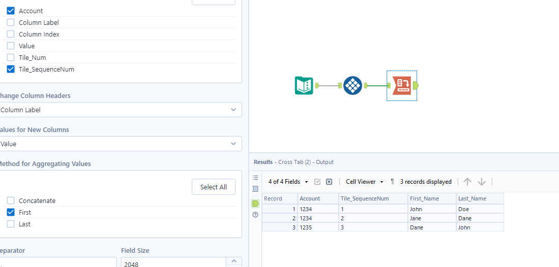 Crosstab feature with Multiple Columns - Alteryx Community