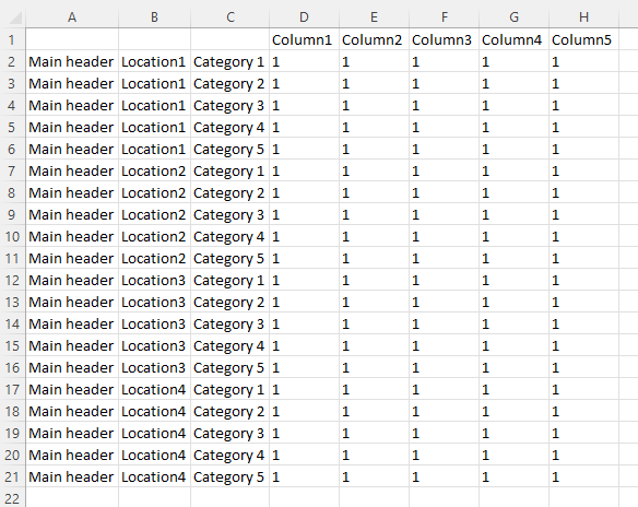 Solved: Taking Main header and location and put into its o... - Alteryx Community