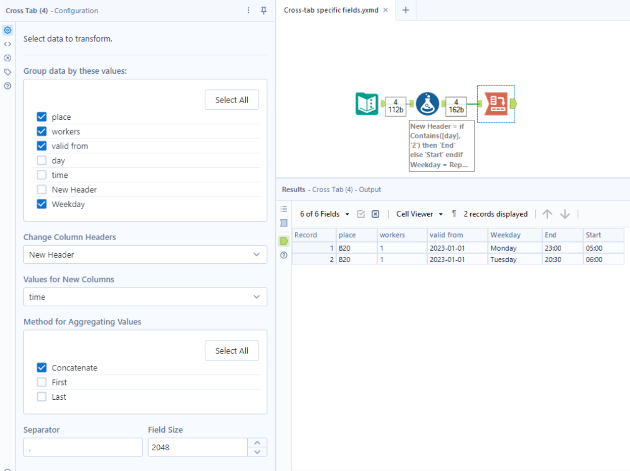 Solved: Crosstab multiple specific fields - Alteryx Community