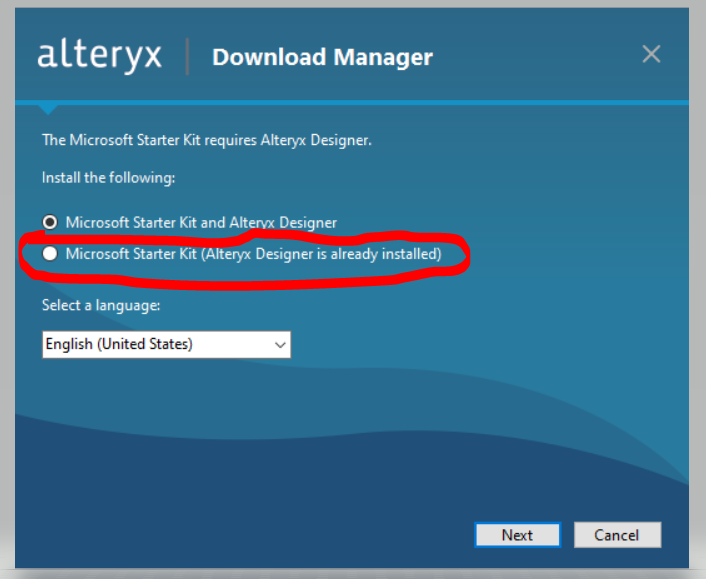 Solved: Microsoft starter kit not installing - Alteryx Community