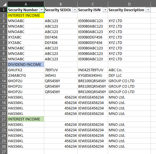 Solved: Moving dividing table titles in excel file into ne... - Alteryx Community