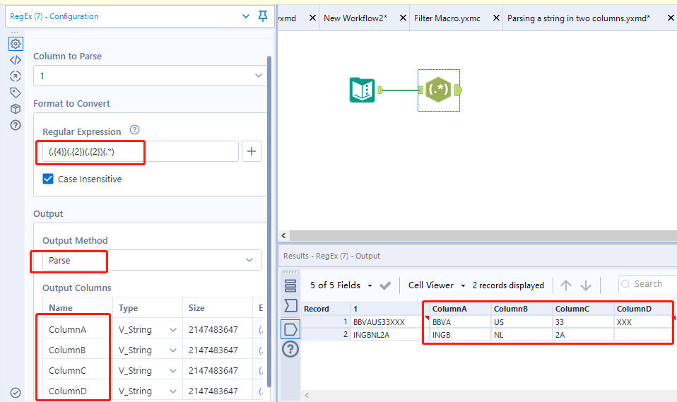 Solved: Splitting a text in two 4 parts. - Alteryx Community