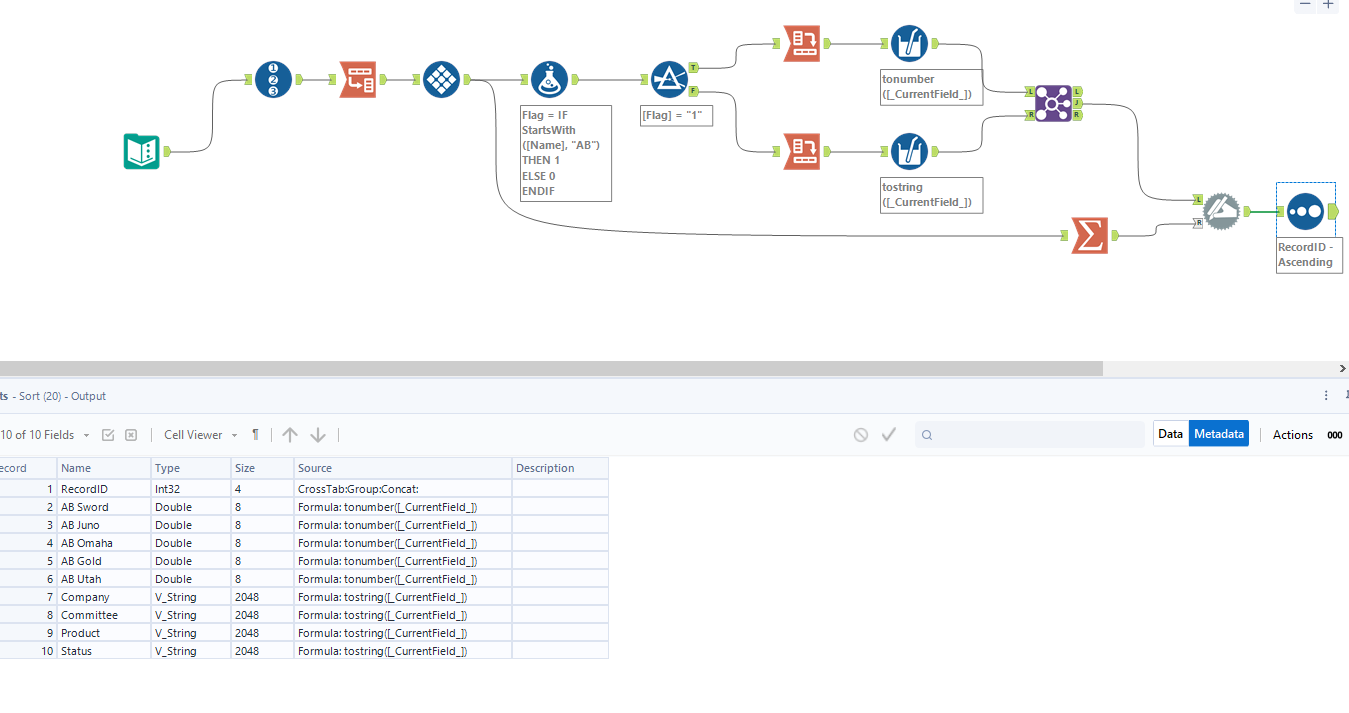 Solved Convert Field Name Type If Fields Name Meets A Ce Alteryx