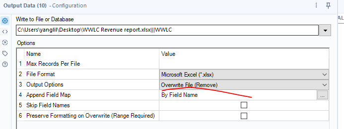 Solved: CSV file overwrite set - Alteryx Community