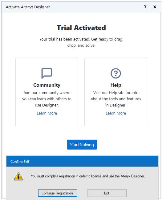 Activating a Free Trial - Alteryx Community