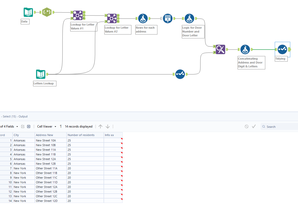 Solved: Generate new rows for addresses with letters and n... - Alteryx Community
