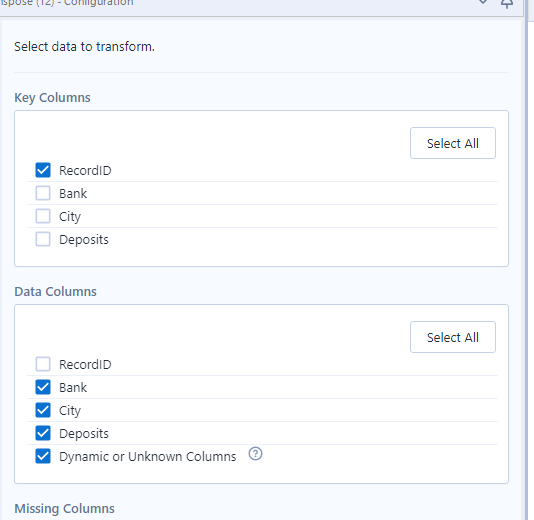 Solved: Updating Transpose with List Box External File - Alteryx Community