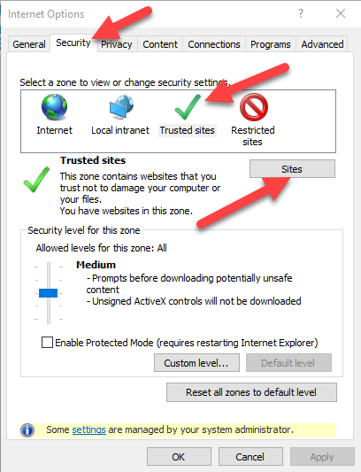 Gallery URL wont load using Internet Explorer