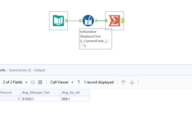 Solved: Calculate the average of the numeric data - Alteryx Community