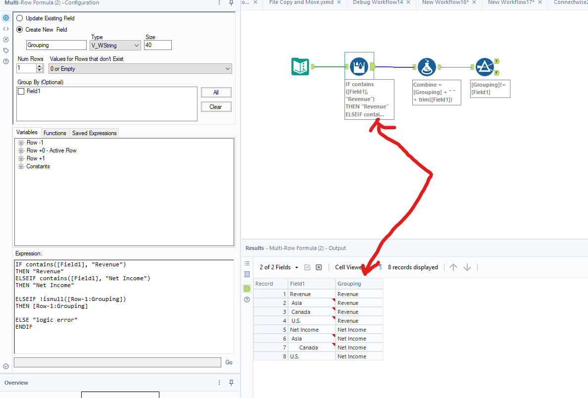 Solved How To Use Multi Row Formula But Instead Of Isnull Alteryx Community